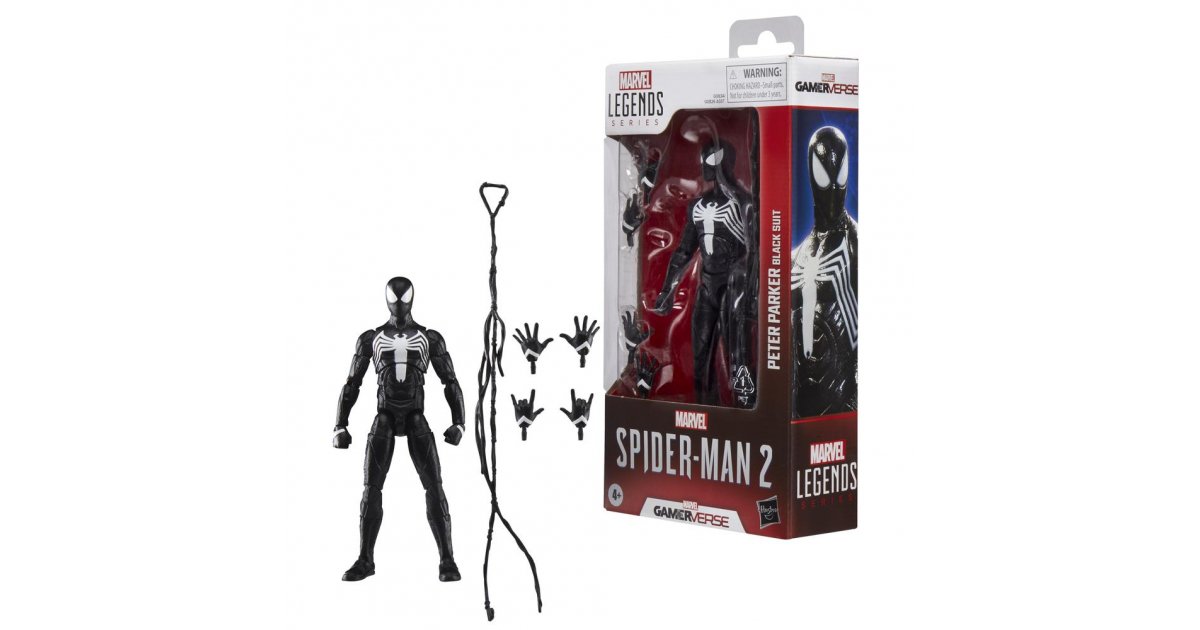 Figura hasbro marvel legends series spider - man 2 peter parket (black ...
