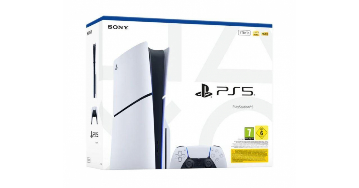 Consola Sony PS5, Slim, 1TB, con unidad óptica 4K Ultra HD, Blu-Ray ...