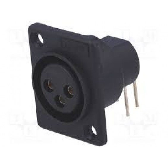 Conector XLR Hembra 3 pin acodado 90º panel atorni de OEM en Conectores ...