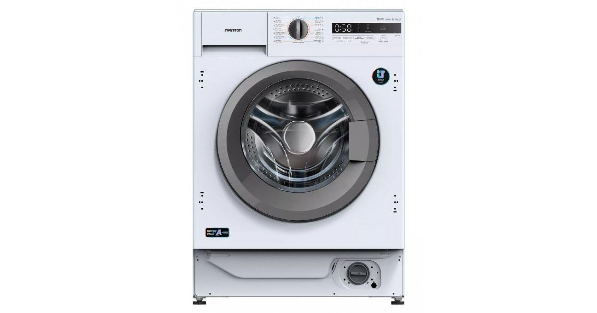 Lavadora integrable Infiniton WM-B84ABN, 8kg, 1400rpm, clase A-10%, 42 ...