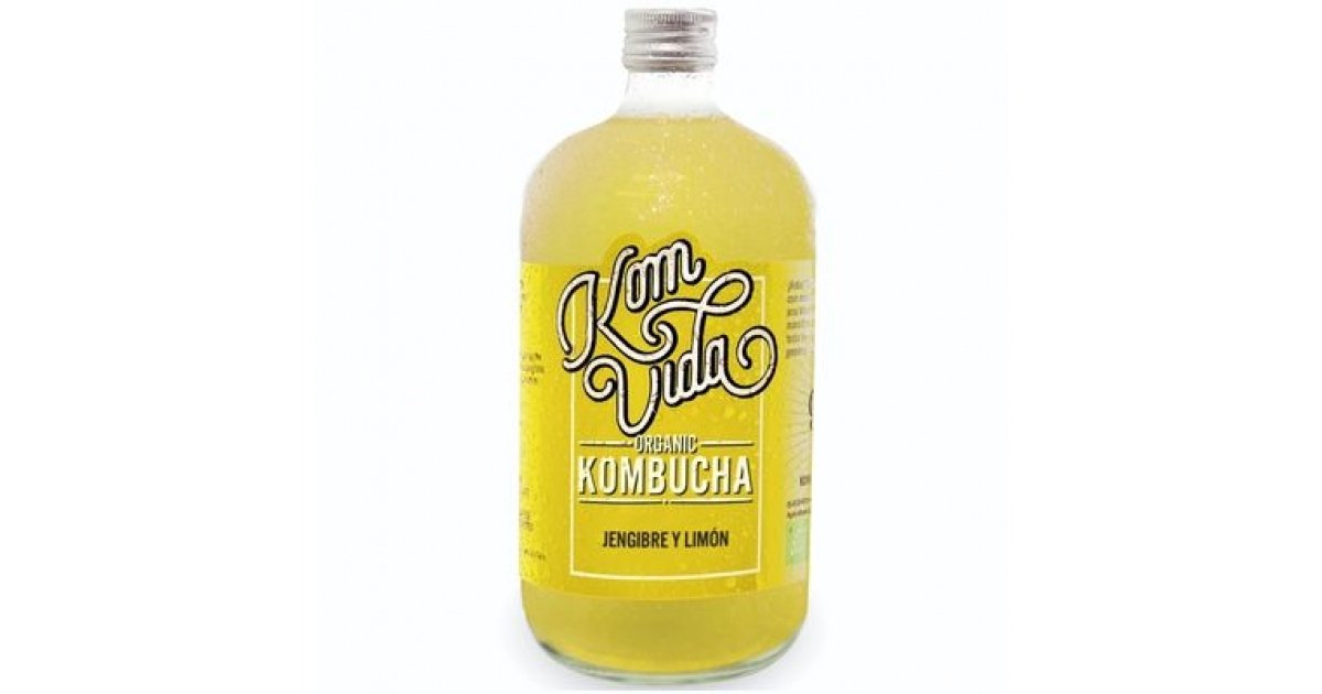 Kombucha Jengibre Limón Vegano Eco 750ml Komvida