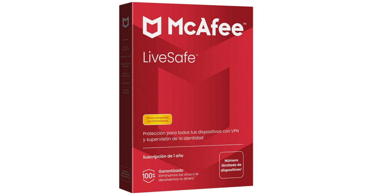 Compra McAfee LiveSafe Licencia Digital Mcafee - Licencia Digital
