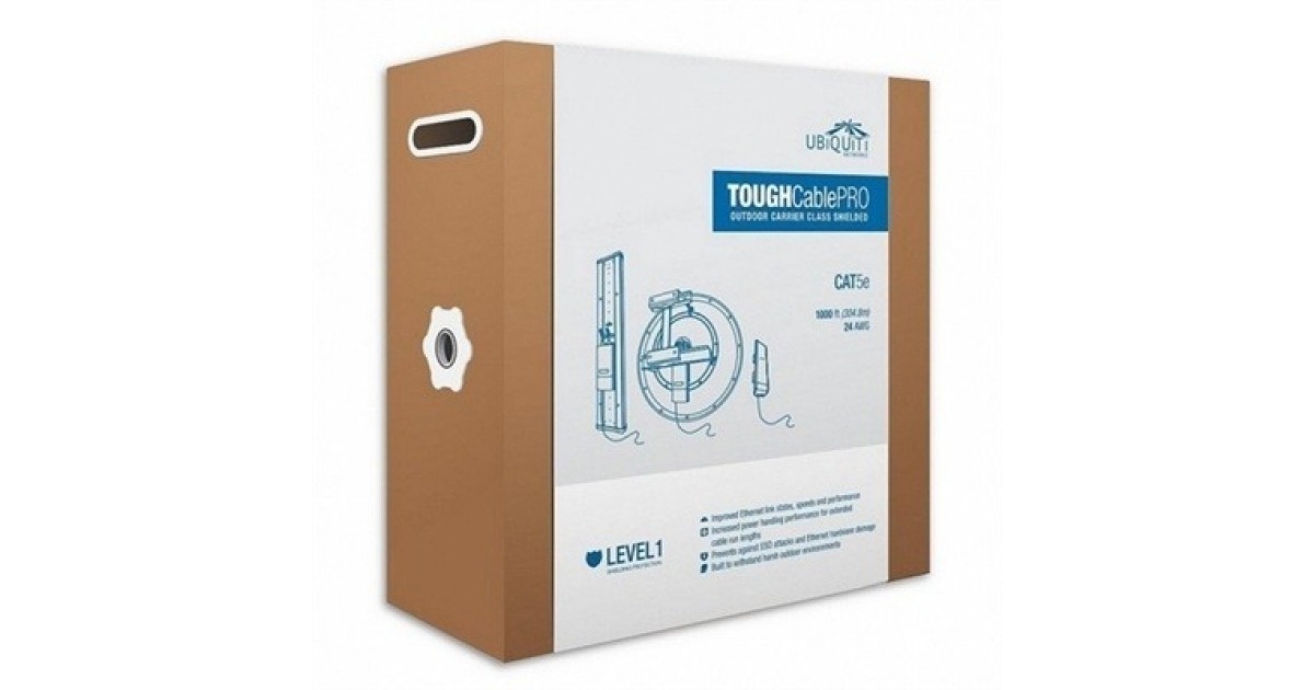 Ubiquiti TOUGHCable Pro - cable al por mayor - 304.8 m - negro en ...