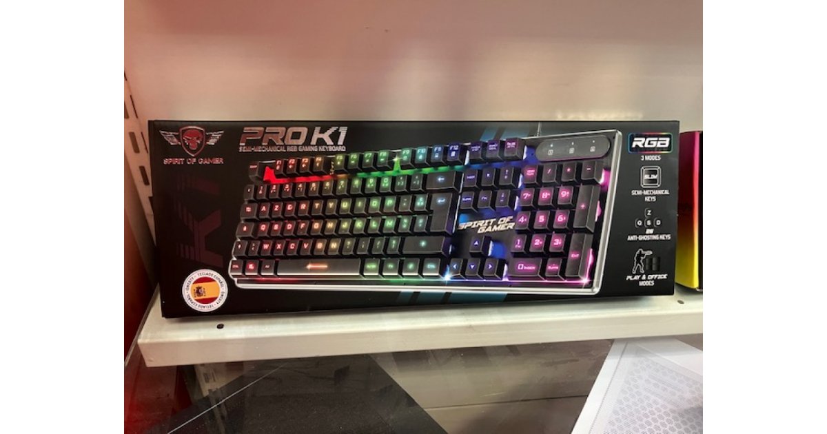 【Teclado Spirit of Gamer Pro K1】TIENDA INFORMATICA【MODULAR TECHNOLOGY】VENTA Y REPARACION DE PC´S ...