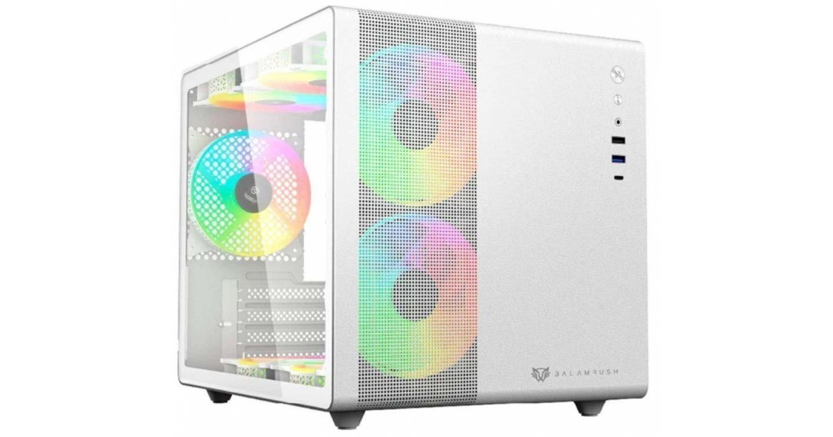 GABINETE BALAM RUSH TANK MINI GI930 MINI-TOWER, BLANCO de BALAM…