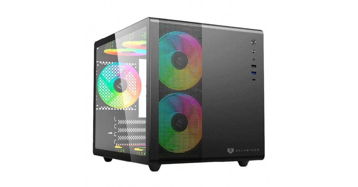 GABINETE BALAM RUSH TANK MINI GI930,MICRO ATX,NEGRO de BALAM RUSH…