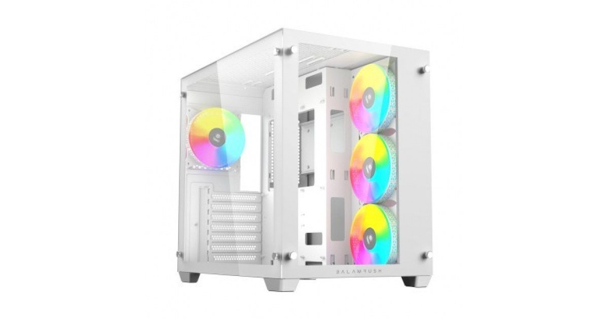 GABINETE BALAM RUSH TANK PRO GM930 MICRO ATX CRISTAL TEMP BLANCO…