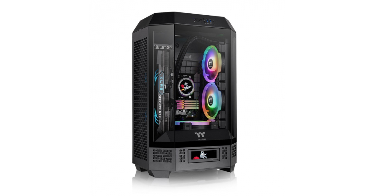 GABINETE TT TOWER 300 MICRO TOWER VIDRIO 2X FAN GPU VERTICAL ATX…