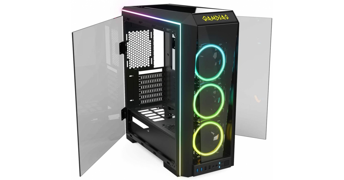 GABINETE GAMDIAS (GD-APOLLO M2 ELITE) NEGRO, RGB,TG, ATX, M-ATX,-M-ITX,…